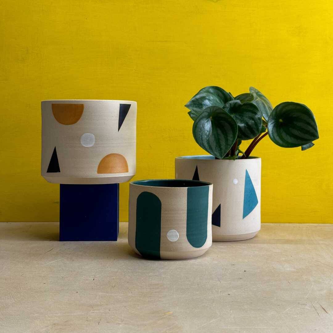 abstract ceramic pots